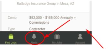 How to create a job alert from the Ziprecruiter iOS Mobile App