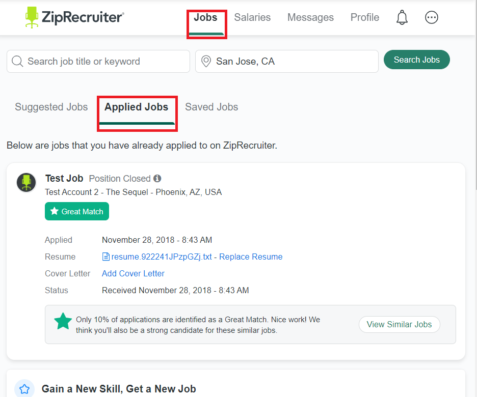 How to View Jobs You Have Applied For