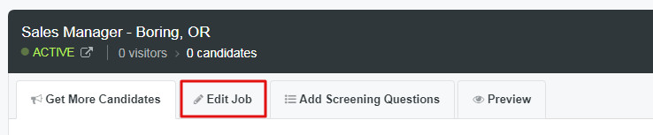 How to Edit Your Job Ad