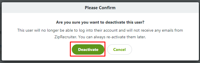 How to Deactivate a User