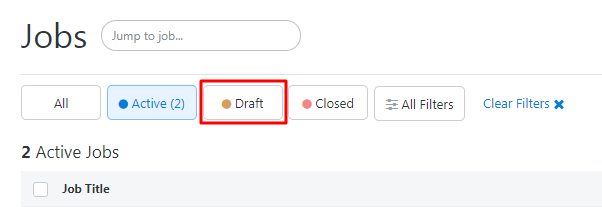 How do I find my job post I just drafted?