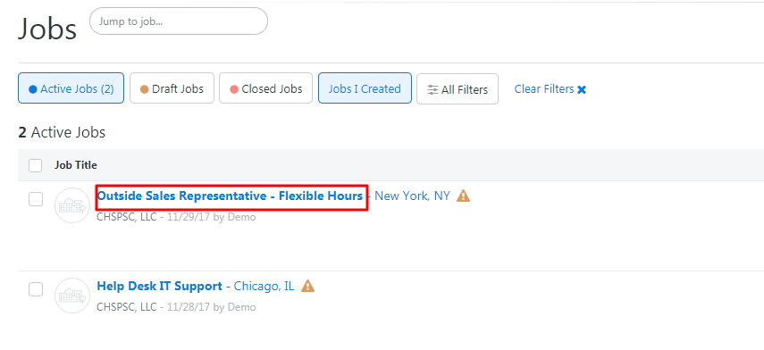 How do I change the job title in my job post?