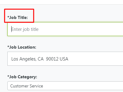 How do I change the job title in my job post?
