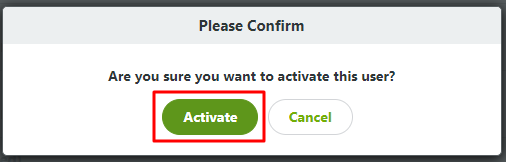 How to reactivate a user