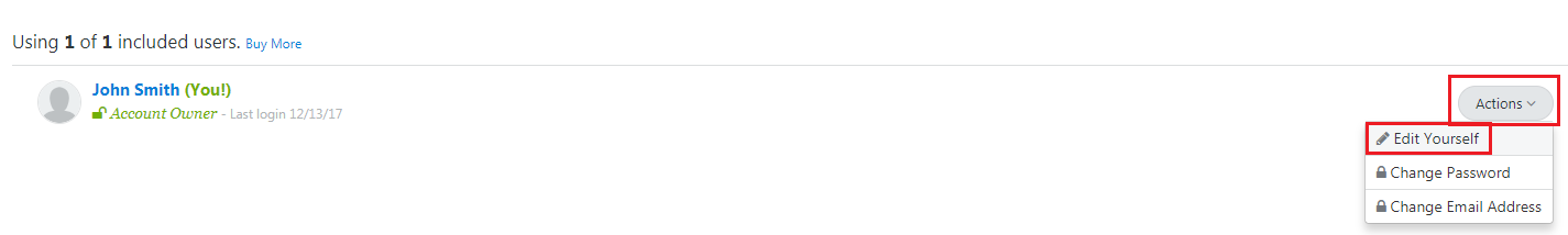 How do I change my own account information?